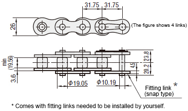 Chains Nominal No.20B/Joint Link | MISUMI | MISUMI South East Asia