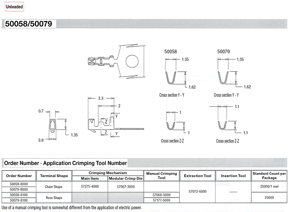 50058-8100 | 1.25-mm Pitch PicoBlade (TM) Terminal 50058/50079 | MOLEX ...