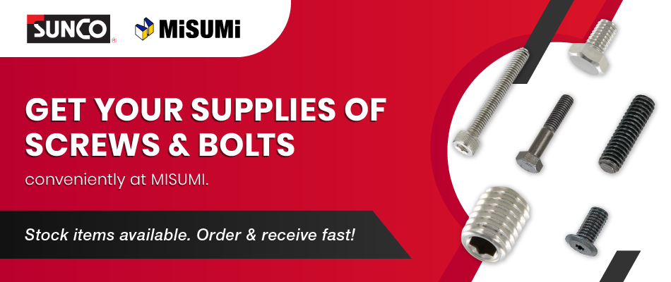 Get your supplies of Screws & Bolts conveniently at MISUMI. Stock items ...