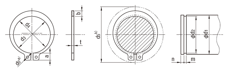 C-style retaining ring (excerpt from JIS B 2804:2010) - Technical Data ...