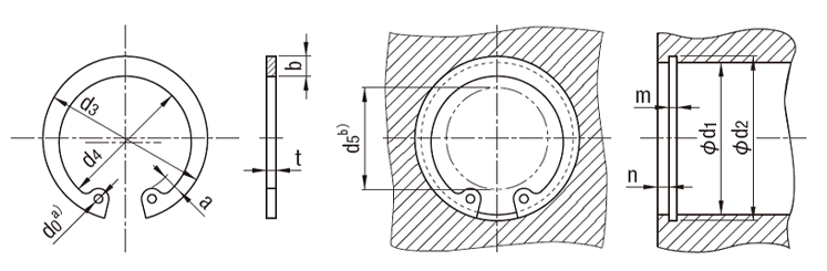 C-style retaining ring (excerpt from JIS B 2804:2010) - Technical Data ...